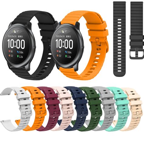 สายนาฬิกาข้อมือซิลิโคน 22 มม อุปกรณ์เสริม สําหรับ Xiaomi Haylou Solar
