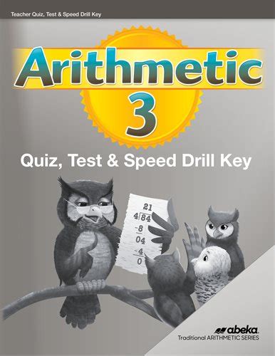 Abeka Product Information Arithmetic 3 Quizzes Tests And Speed