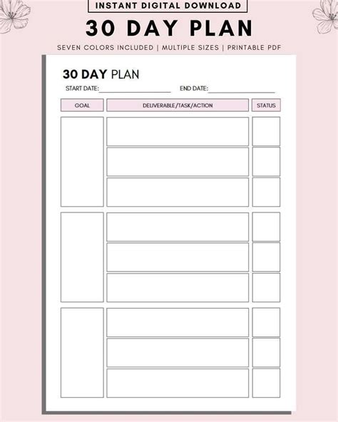 30 Day Calendar Download Your Free Blank 30 Day Calendar Template For