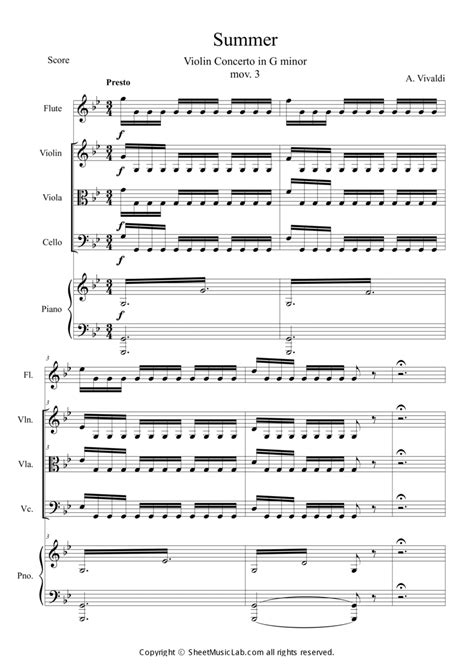 The Four Seasons Summer 3rd Movement Strom By Antonio Vivaldi