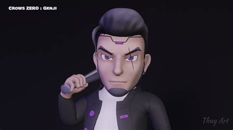 Character Gang Gengi Chibi Crows Zero 3d Model Cgtrader