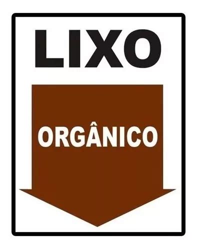 Combo 12 Placas Adesivos De Sinalização Lixo Orgânico Mercadolivre