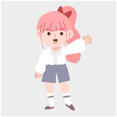 Premium Vector Cute Kawaii Girl