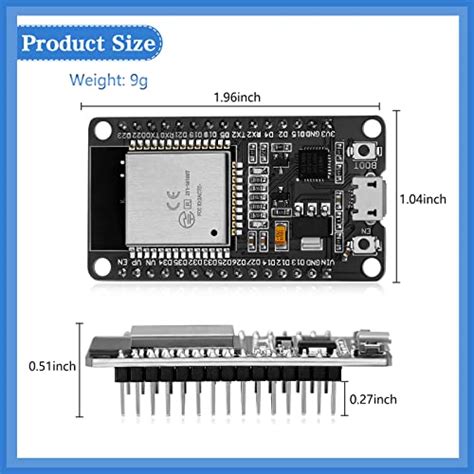 3 Pieces Development Board 24ghz Wifi Dual Cores Microcontroller Integrated With Antenna Rf