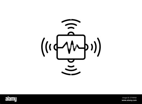 Advanced Sensors Icon Sensor With Data Waves Icon Related To Technology Line Icon Style