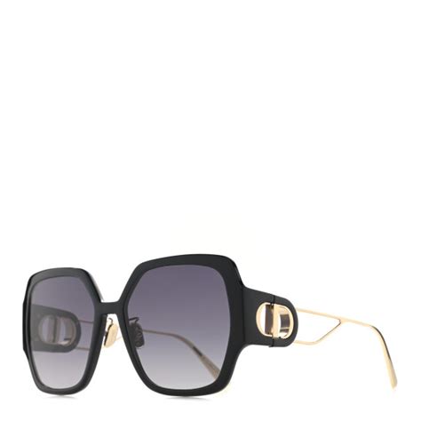 Christian Dior Acetate Square 30 Montaigne Sunglasses Black 1131881