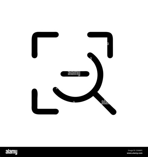 Simple Vector Icon Of A Magnifying Glass Within A Focus Frame Magnifying Glass Revealing Text