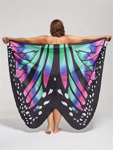 35 Off Plus Size Butterfly Beach Wrap Cover Up Dress Rosegal