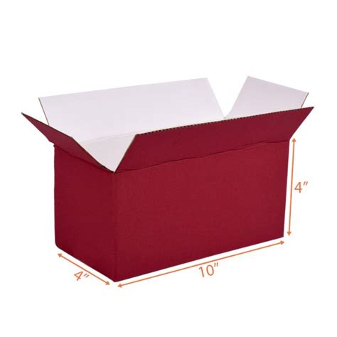 10x4x4 Red Packing Box Cardboard Boxes