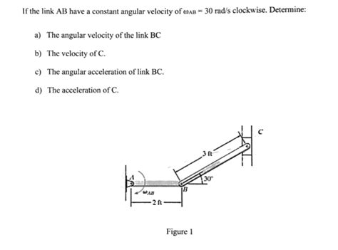 If The Link AB Have A Constant Angular Velocity Of Chegg