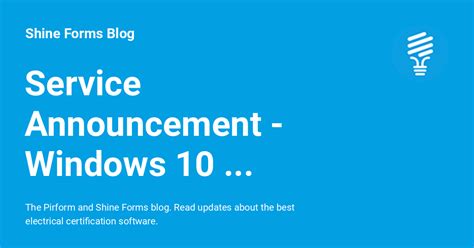 Service Announcement Windows 10 Update Issue