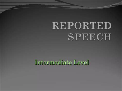 Reported Speech Statements Questions And Commands Odp Tennis Sports