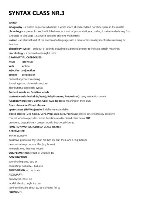 Syntax Class Nr3 Syntax Class Nr Word Ortography A Written