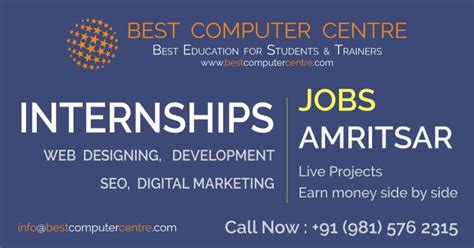 Best Computer Centre Amritsar On Linkedin Internship Amritsar Web