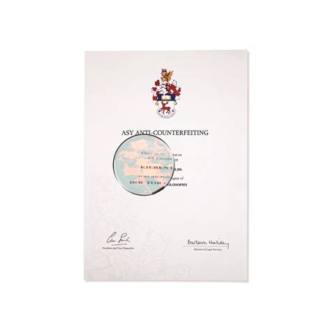 University Graduation Certificate Colorless Fluorescent Security Paper