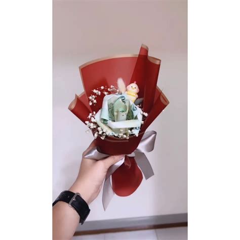 《有錢花鈔票花》小玫瑰花束生日禮物撞色花束客製化顏色自訂鈔票面額自訂 蝦皮購物