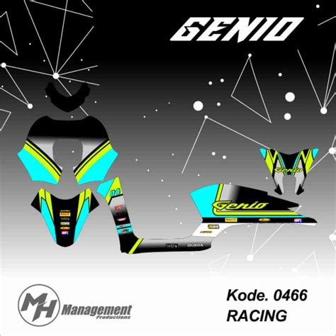 Jual Cod Decal Stiker Motor Genio Full Body Bahan Orajet Desain