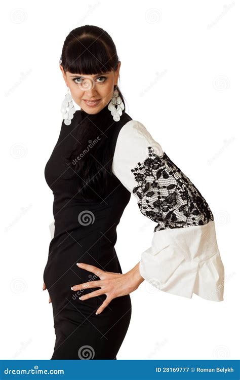 Young Beautiful Woman In Cocktail Dress Stock Image Image Of Model