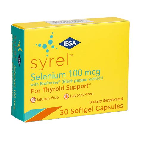 Syrel Selenium With Bioperine For Thyroid Support Ibsa Care