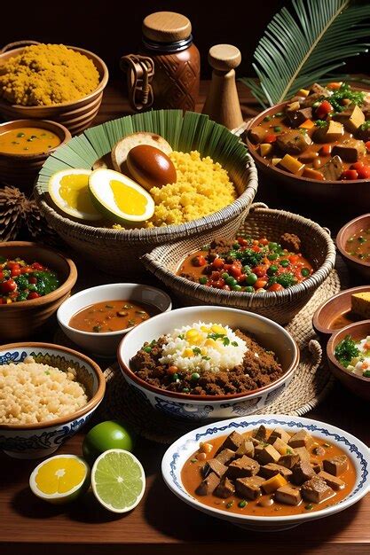 Surtido Plano Con Deliciosa Comida Brasileña Foto Premium