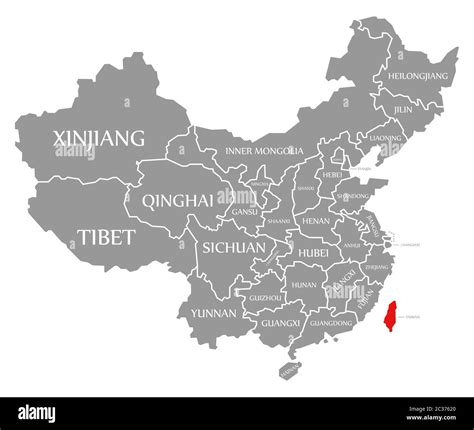 Map Of Taiwan Cut Out Stock Images And Pictures Alamy