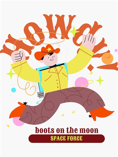 Space Force Netflix Sticker Boots On The Moon Mark Naird Sticker