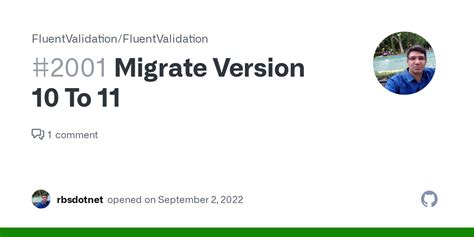 migrate version 10 to 11 · issue 2001 · fluentvalidation