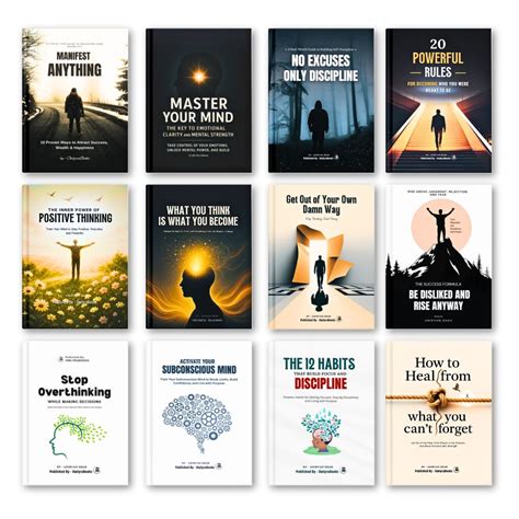 Set Of 12 Self Help Books To Master Mindset Focus And Emotional Stre