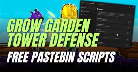 Free Grow Garden Tower Defense Scripts Spawn Speed Codes