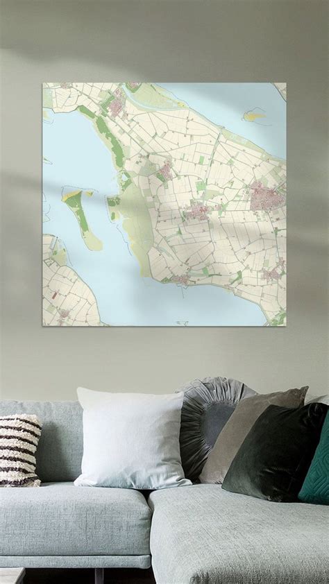 Kaart Van Dirksland Op Canvas Behang Poster En Meer Behang Kaarten