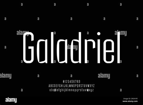 Modern Minimalist Sans Serif Display Font Vector Illustration Stock Vector Image And Art Alamy