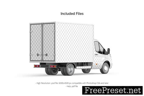 Cube Van Mockup 03 Back Side View Ytu52qq