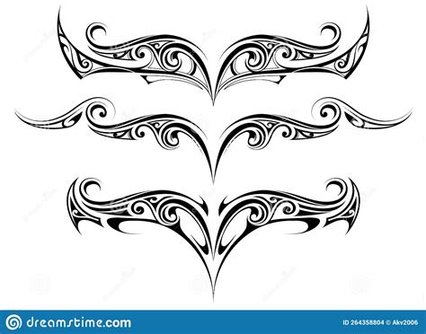 Set Of Tribal Art Tattoo Designs Stock Vector Illustration Of Design
