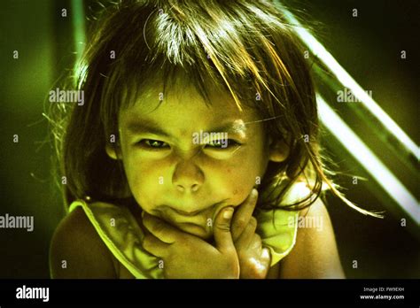 Girl In A Slum Of Cebu City Philippines Editorial Use Only Stock