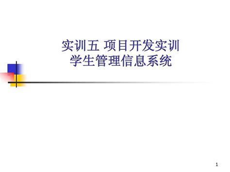 实训五 项目开发实训 学生信息管理系统word文档在线阅读与下载无忧文档