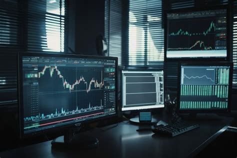 premium ai image monitor with code on screen monitor with code