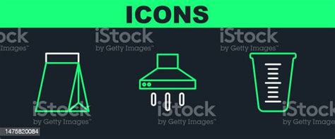 세트 라인 측정 컵 커피 콩 가방 및 주방 추출기 팬 아이콘 벡터 가방에 대한 스톡 벡터 아트 및 기타 이미지 가방 구이 다중 색상 Istock