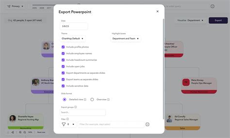 export your org chart to slides charthop documentation