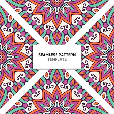 Premium Vector Seamless Mandala Color Pattern
