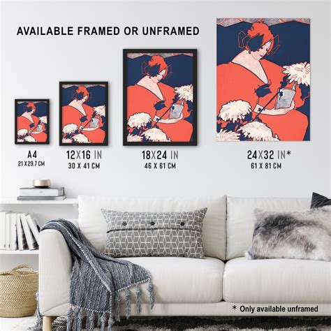 The Penny Magazine Cover Woman Reading Wall Art Print Ethel Reed 12x16