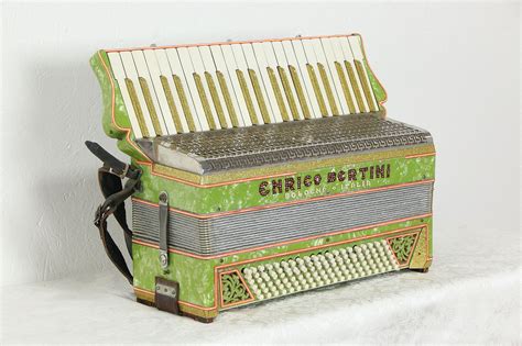 Enrico Bertini Italian Art Deco Vintage Accordion And Case