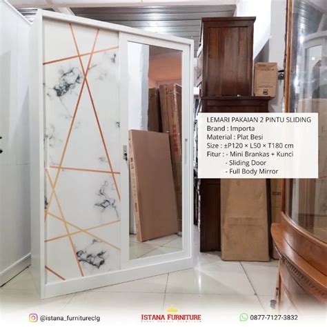 Jual Lemari Pakaian 2 Pintu Sliding Besi Importa Shopee Indonesia