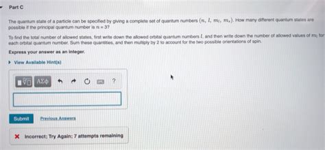 Solved Rules For Orbital Angular Momentum Constants Periodic Chegg