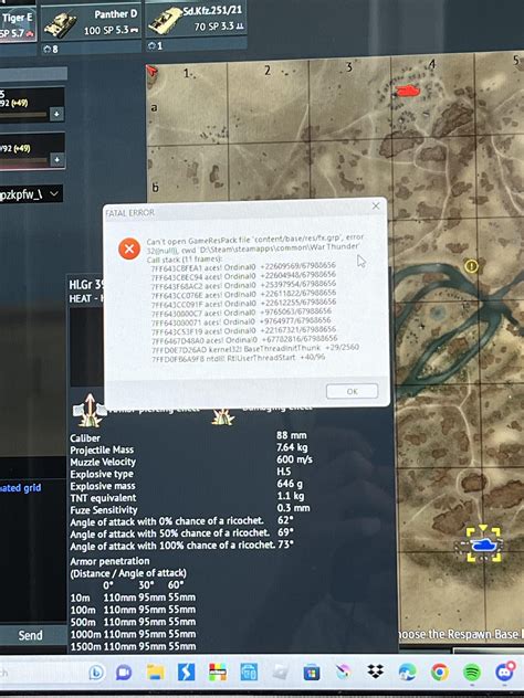 War Thunder Errors Rwarthunder
