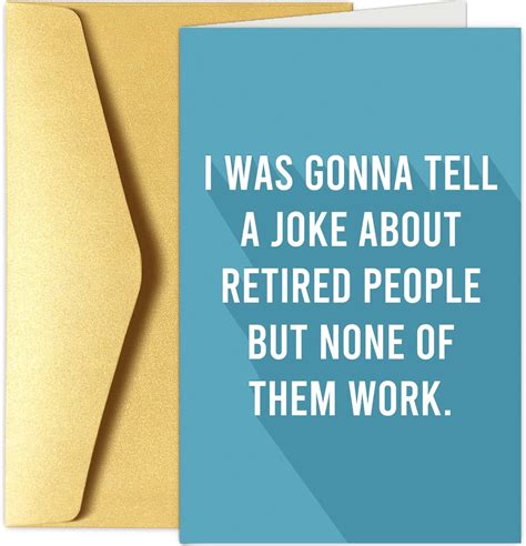 Qiliji Retirement Card For Men Funny Happy Retirement Card