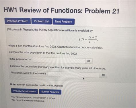Solved Hw1 Review Of Functions Problem 21 Previous Problem