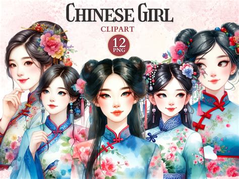 Chinese Girl Clipart Travel Clipart China Clothing China Drawings