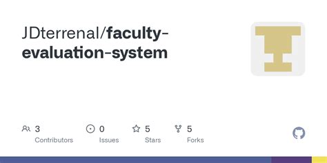 Github Jdterrenal Faculty Evaluation System
