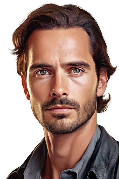 Premium Ai Image Handsome Young Man With Beard And Mustache On White