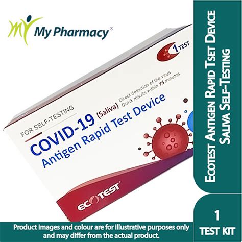 Ecotest Saliva Antigen Self Test Device 1 Test Kit Lazada